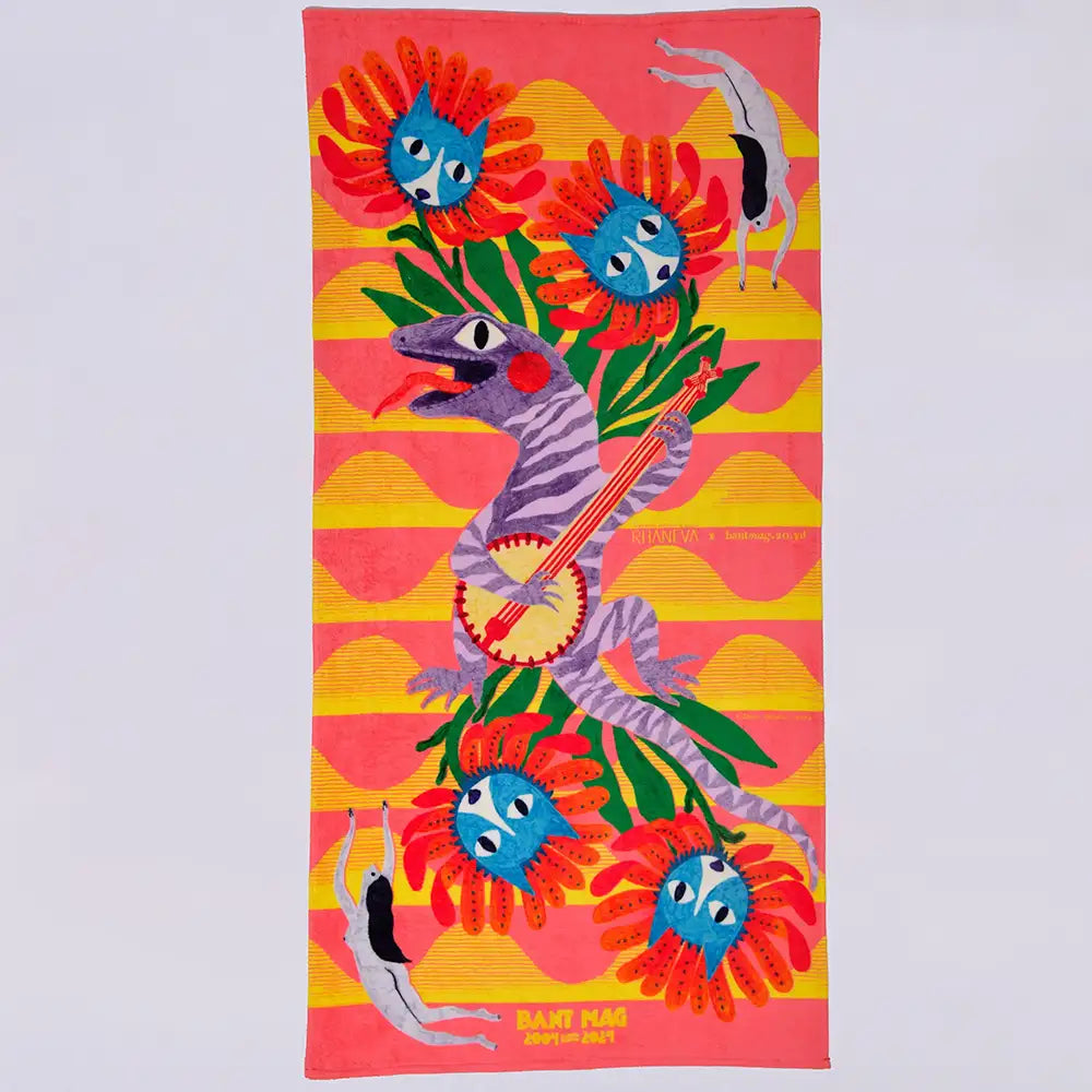 RHANEVA x bant mag. by Deniz Bankal, 70x140 Plaj Havlusu